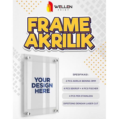 Jual Frame Akrilik / Bingkai Dinding / Wall Poster Display Acrylic A4 ...