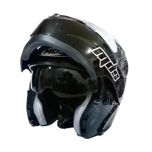 Jual HELM MDS PRO RIDER SOLID BLACK METALIK HELM FULL FACE MODULAR ...