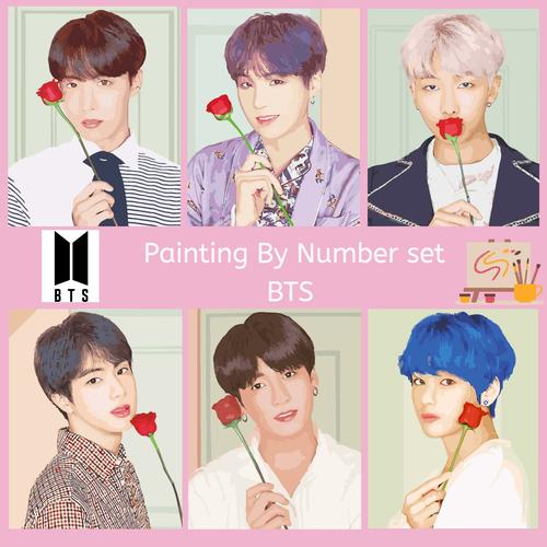 Jual DIY painting by number BTS persona 50x40cm lukisan kpop bangtan ...