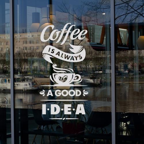 Jual Cutting Stiker Coffee Idea Cafe Kafe Kopi Wall Sticker Dinding ...