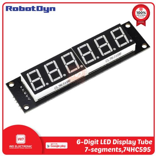 Jual RobotDyn 6 Digit LED Display Tube 7 segments 0.56 inch 74HC595 ...