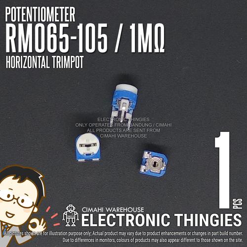 Jual 105 1M OHM TRIMPOT VARIABLE RESISTOR HORIZONTAL TRIMMER RM-065 ...