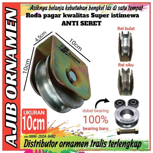 Jual roda pagar super black 10cm - rel bulat - Kab. Tangerang - ajib ...