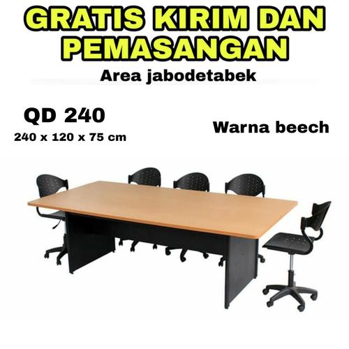 Jual Meja rapat / meja meeting 8 orang merk lunar type QD 240 - Beech ...