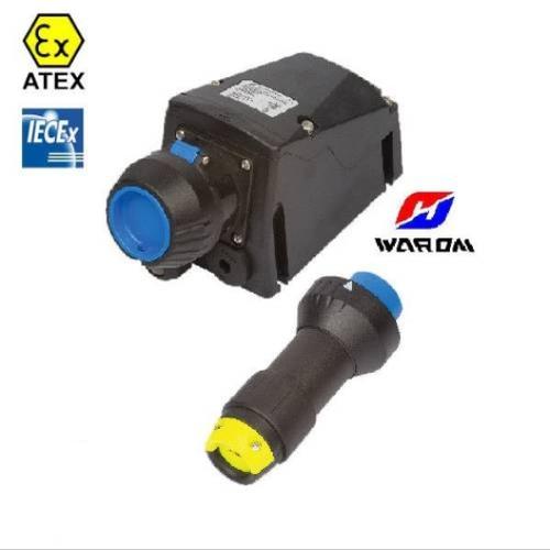 Jual Plug Socket Explosion Proof WAROM BCZ8060 16A 250V 4 Pin 1 Phase ...