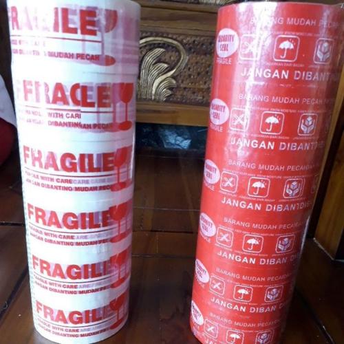 Jual Lakban Fragile Merah dan Putih 48MM X 60 YARD - FRAGILE MERAH ...