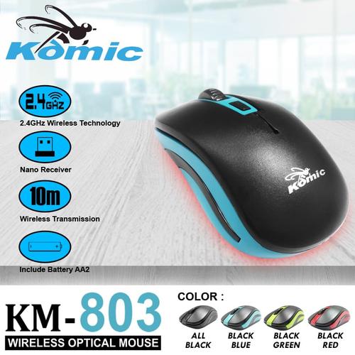 Jual Mouse mos komik wireless KM-803 + batere KM803 resmi - Jakarta ...