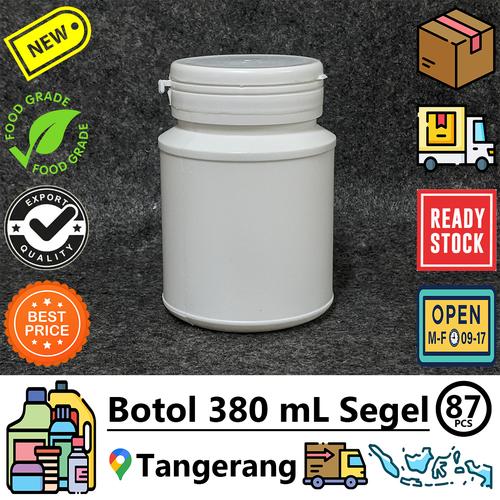 Jual (CARGO) Botol Kapsul HDPE 380 mL Tutup Segel ( 87 pcs per kardus ...