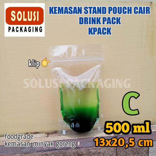 Jual DRINK PACK 500ml STANDING POUCH PLASTIK KPACK MINUMAN CAIRAN PUDOT ...