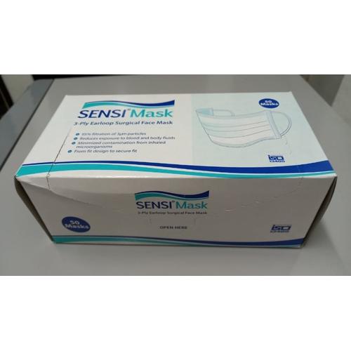 Jual Masker Sensi Mask 3-Ply Earloop Surgical Face Mask @ 50 masks ...