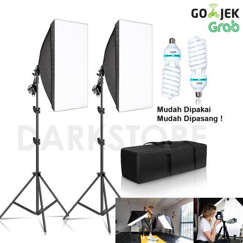 Jual Light Stand Tripod Studio Foto + Lampu Softbox e27 Video Photograpy - Jakarta Barat ...