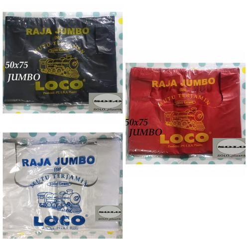Jual Kantong Plastik hitam - merah - putih loco raja jumbo 50 - Putih ...