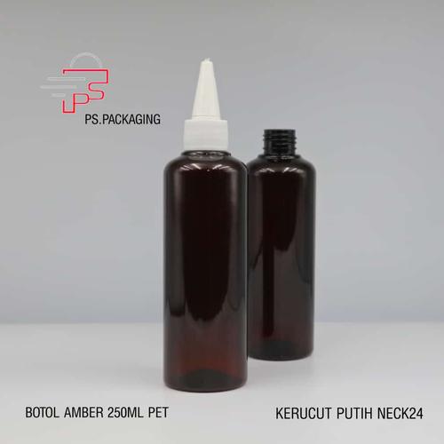Jual BOTOL AMBER 250ML TUTUP KERUCUT / BOTOL TINTA - NATURAL - Kab ...