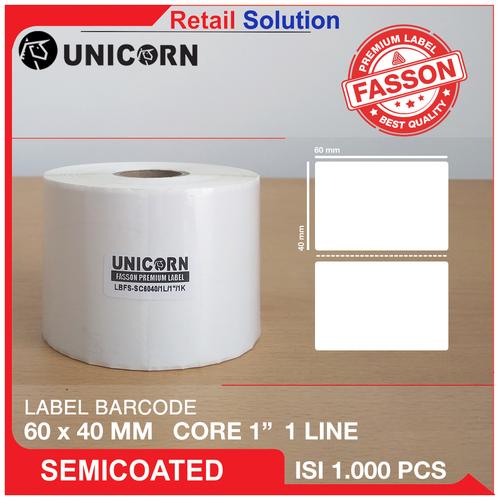 Jual STIKER KERTAS LABEL BARCODE UKURAN 60X40mm 1ROLL - Kota Bandung ...