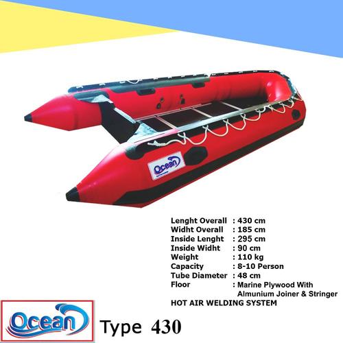 Jual perahu karet rescue banjir OCEAN 430 welding system 8-9 orang ...