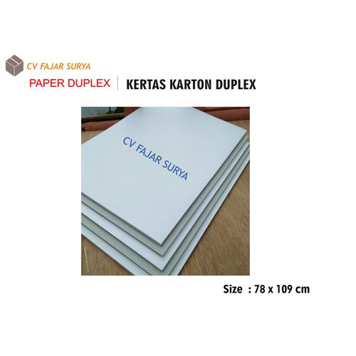Jual KERTAS DUPLEX / KARTON DUPLEX PLANO/ KERTAS KARTON TEBAL / KERTAS ...