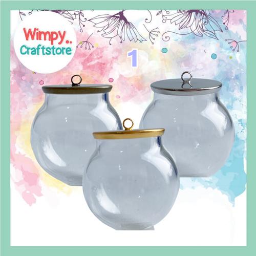 Jual glass dome bubble bola kaca terrarium bottle charm botol kaca ...