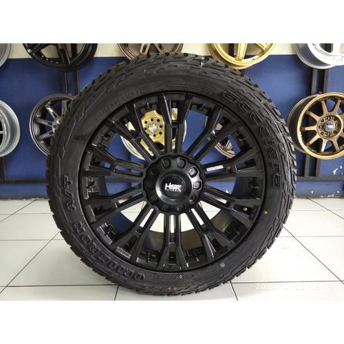 Jual PAKET VELG RING 20 MYTH02 HSR R20 MATT BLACK + BAN PAJERO FORTUNER ...