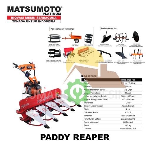 Jual Mesin Potong Padi/ Paddy Reaper Matsumoto - PaddyReaper120 - Kota ...