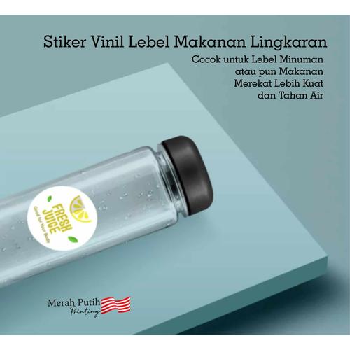 Jual Cetak Sticker Label Makanan Minuman Kemasan Produk / Stiker Vinyl ...