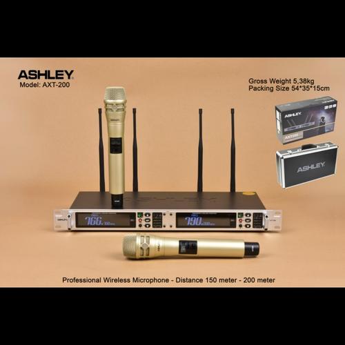 Jual Mic Wireless ASHLEY AXT-200/AXT200/AXT 200 Black,Red,Gold Champage ...