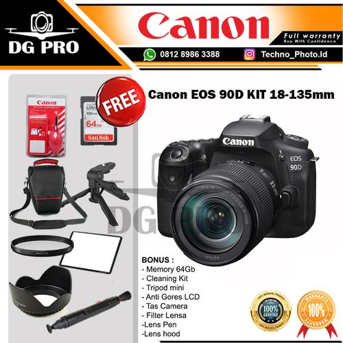 Jual Canon EOS 90D Kit 18-135mm IS NANO USM / Canon 90D Body / Canon ...