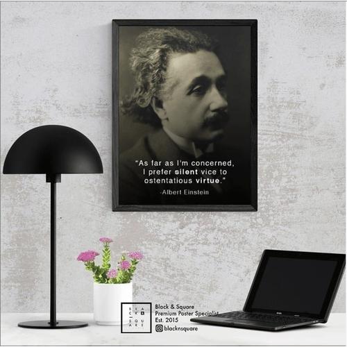 Jual Albert Einstein Quotes Premium Poster + Fiber Frame - Size 42x60cm ...
