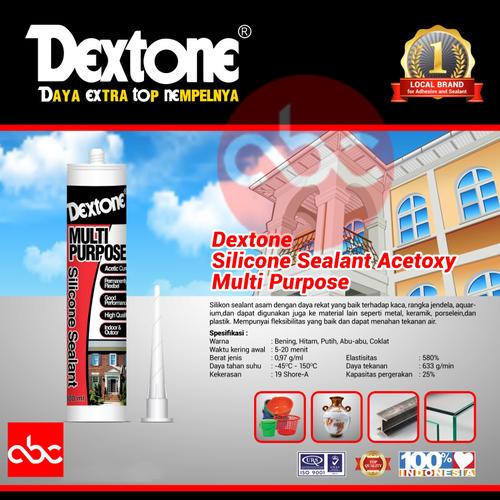Jual dextone silicon sealant multi purpose lem kaca silikon asam lem ...