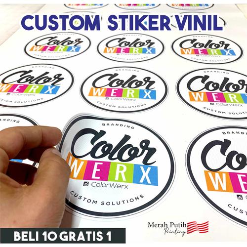 Jual Print Sticker Vinyl A3 Potong Bentuk / Sticker Label / sticker ...