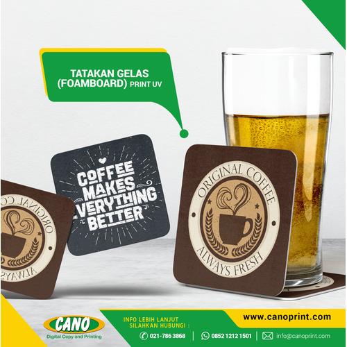 Jual Tatakan Gelas / Coaster Custom / Alas Gelas bahan Foamboard - Kota ...