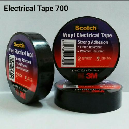 Jual 3M scotch selotip kabel listrik 18mm tahan panas vinyl tape 700 ...