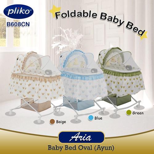 Jual BABY BED OVAL (AYUN) FOLDABLE BABY BED PLIKO B 608 CN - BEIGE ...
