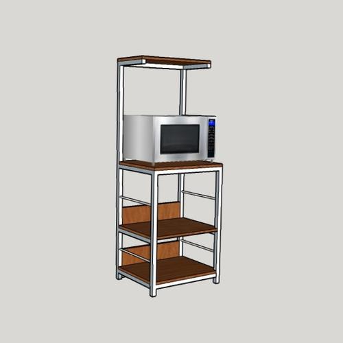Jual Meja rak dapur microwave oven stand kitchen island industrial kayu ...