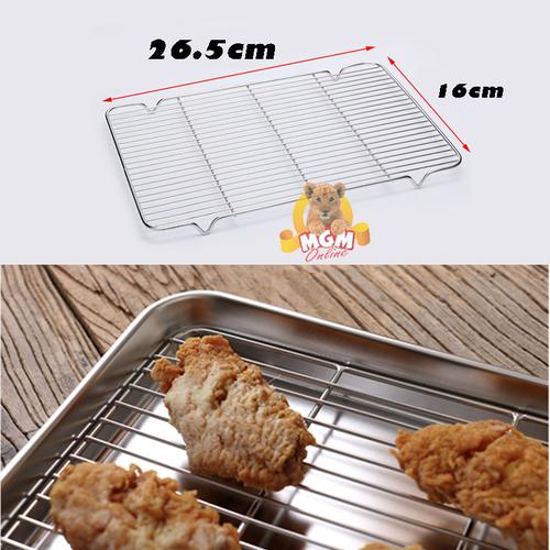 Jual 26x16 Stainless Wire Mesh Peniris gorengan / BBQ grill / tatakan ...