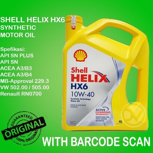 Jual Oli Mesin Mobil Shell Helix HX6 10W-40. KEMASAN 4 LITER - Kab ...