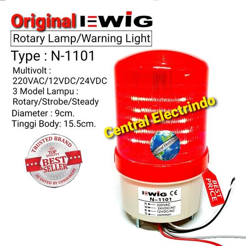 Jual ROTARY LAMP LED N1101 MERAH MULTI VOLT/MULTI FUNGSI. - Kota ...