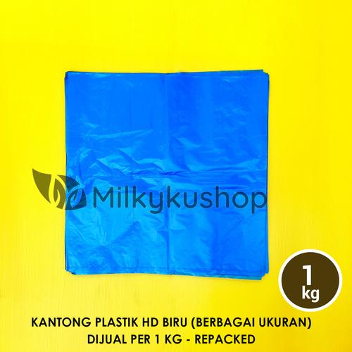 Jual KANTONG PLASTIK HD BAG BIRU BERAT 1 KG REPACK SAMPAH BUAH FRUIT ...