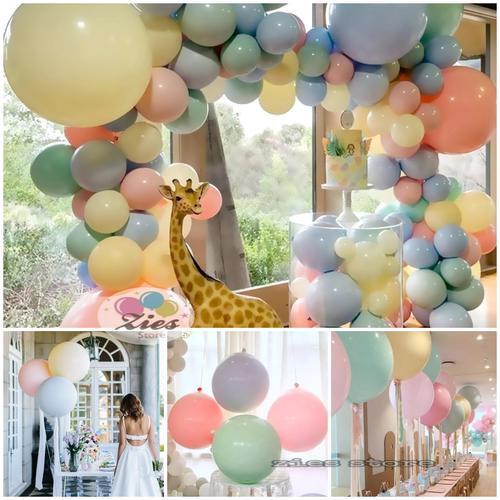 Jual balon latex macaron jumbo / balon doff pastel macaron 18inch ...