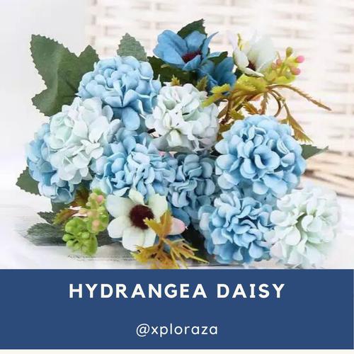 Jual Buket Bunga Artificial Plastik HYDRANGEA DAISY - Pink - Kota ...