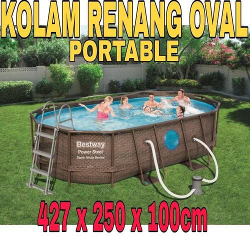 Jual Kolam Renang Portable Dewasa Anak Besar Big Size Jumbo Oval Pool ...