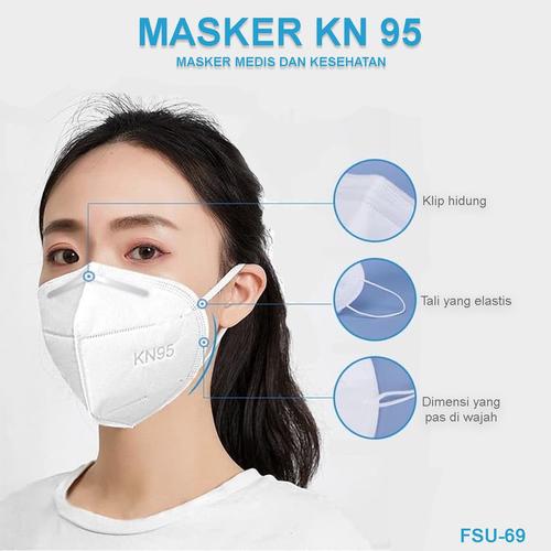 Jual isi 10 pcs Masker KN95 PM2.5 Earloop 4Ply 4 ply filter 95% setara ...