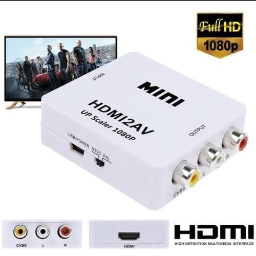 Jual HDMI to AV 1080P RCA CVBS Adapter Mini HDMI 2AV Converter Box ...