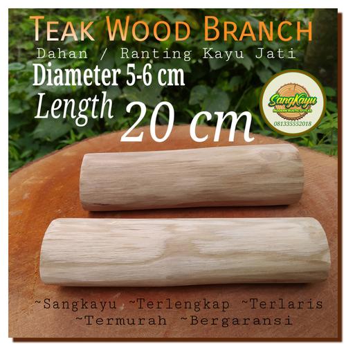 Jual Dahan ranting kayu jati 5-6-20 cm teak wood branch macrame wood ...