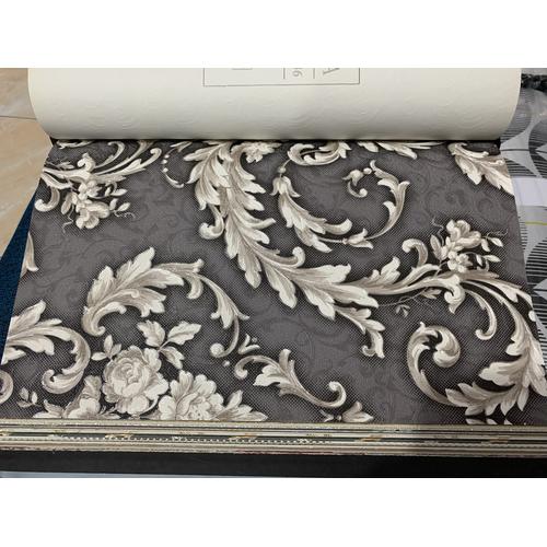 Jual Wallpaper Vinyl Roll Besar Classic Abu Mewah 3D Emboss Gradasi ...