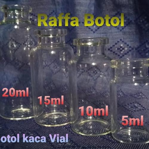 Jual Botol Kaca vial tutup karet ( wadah minyak wangi dll) - botol Vial ...