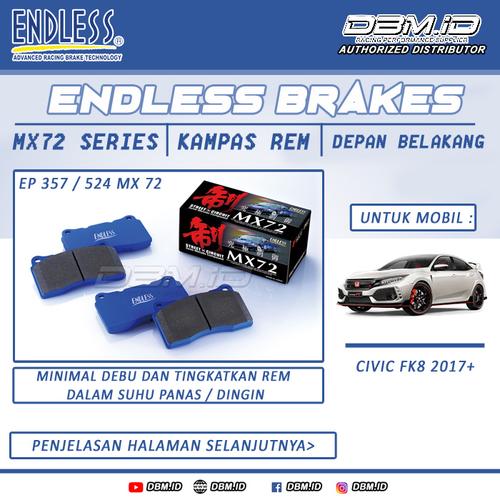 Promo ENDLESS Brake Pad Kampas Rem MX72 Civic Turbo Type R FK8 Front ...