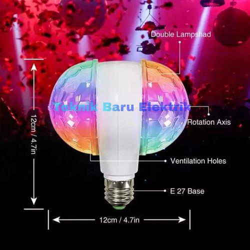 Jual Lampu Disco Putar 2 Sisi Full Color Warna Warni 2 arah E27 Pest ...