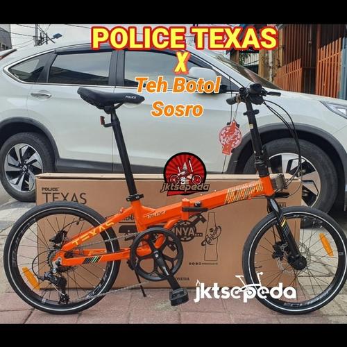 Jual Sepeda Lipat POLICE Texas Edisi Teh Botol Sosro - Hitam - Jakarta ...