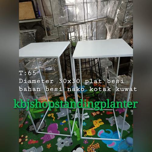 Jual standing planter kotak plat D:30/dudukan pot tanaman/meja besi ...