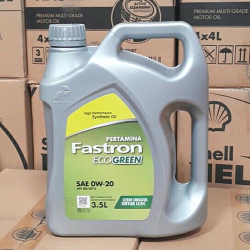 Jual OLI MESIN MOBIL LCGC PERTAMINA FASTRON ECOGREEN 0W-20 3,5 LITER ...